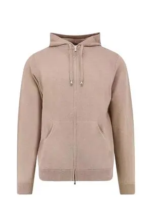 FILIPPO DE LAURENTIIS Zip-up Drawstring Hoodie - Neutrals