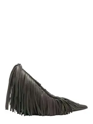 GIABORGHINI 100mm Amelia Fringed Pumps - Brown