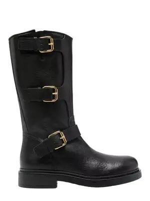 Agl Loren Buckle Strap 30 Boots - Black