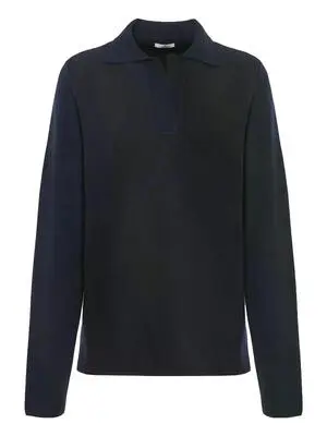 Malo Long-sleeve Polo-collar Sweater - Blue