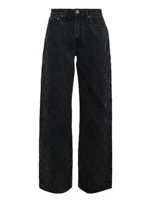 Rag & Bone Quilted-design Jeans - Black