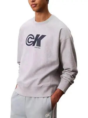 Calvin Klein Logo-print Sweatshirt - Grey
