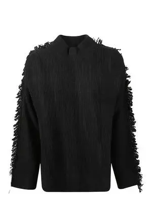 DRUMOHR Fringed Sweater - Black