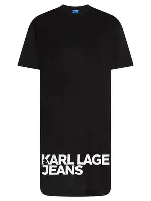 Karl Lagerfeld Logo-print T-shirt Dress - Black