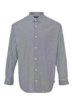 Comme Des Garçons Checked Cotton Shirt - White