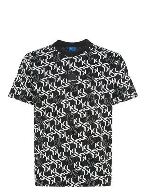 Karl Lagerfeld Monogram-pattern T-shirt - Black
