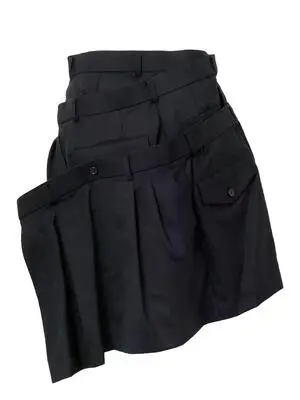 Noir Kei Ninomiya Gabardine Mini Skirt - Black