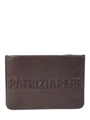 Patrizia Pepe Embossed Clutch Bag - Brown
