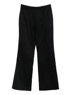 TONYWACK Pinstripe Trousers - Black