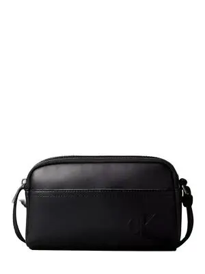 Calvin Klein Logo Embossed Cross Body Bag - Black