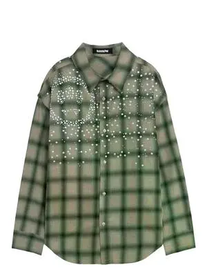 BARROW Check Studded Shirt - Green