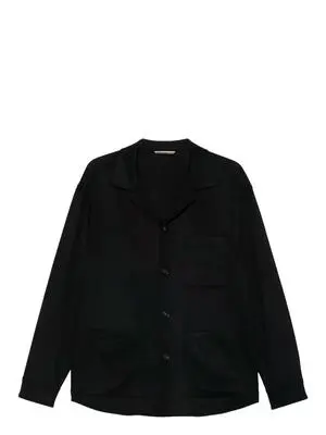 Canali Patch-pocket Button-down Jacket - Black
