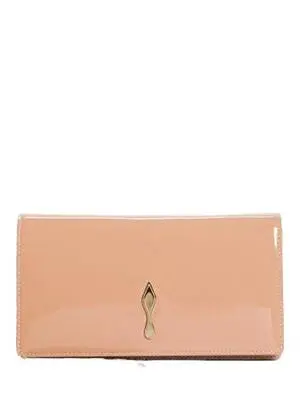 CHRISTIAN LOUBOUTIN Bettina Patent Leather Clutch - Blush/gold