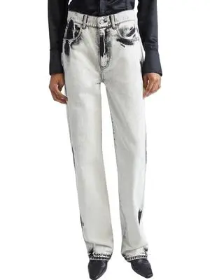 Proenza Schouler Ryman Two-tone Jeans - Fade Out Black