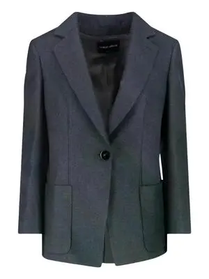Giorgio Armani Single-button Blazer - Grey