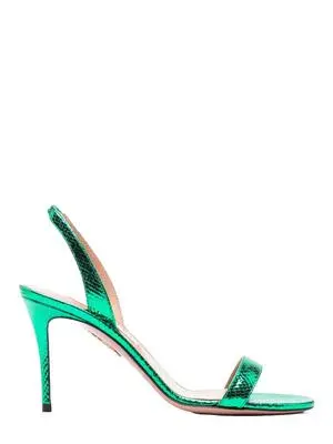 AQUAZZURA 85mm So Nude Stiletto-heel Sandals - Green