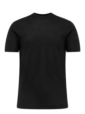 FILIPPO DE LAURENTIIS Crew-neck Virgin-wool T-shirt - Black