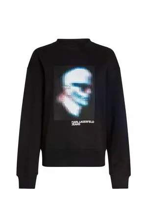 Karl Lagerfeld Digitized Karl Sweatshirt - Black