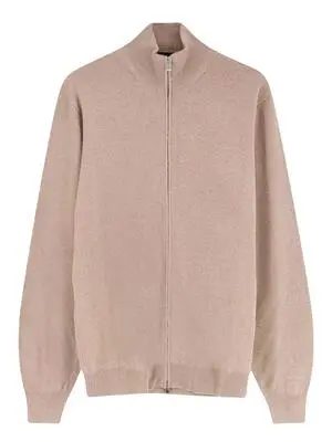 FILIPPO DE LAURENTIIS Zip-fastening Cardigan Neutrals