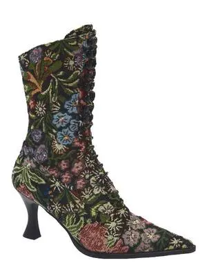 Jeffrey Campbell Maysville Bootie - Black Floral Tapestry