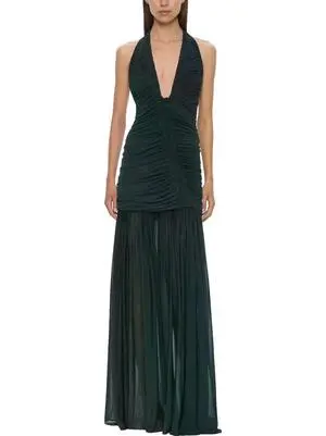 Christopher Esber Orion Ruched Gown - Green