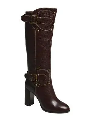 Jeffrey Campbell Chantel Knee High Boots - Brown Crinkle Bronze