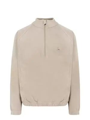 ROA Half-zip Logo-embroidered Sweatshirt - Neutrals