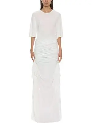 Christopher Esber Shibari Ruched Maxi Dress - White