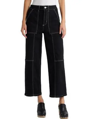 Rails Getty High-waist Crop Utility Jeans - Orca