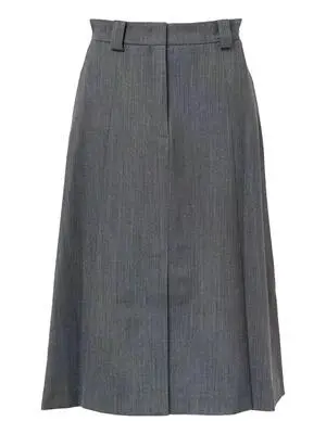 N°21 Pleated Midi Skirt - Grey