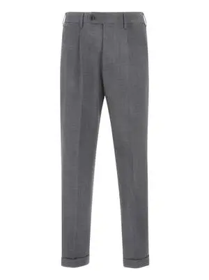 DEVORE INCIPIT Pleated-front Trousers - Grey