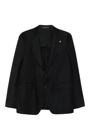 Tagliatore Button Pin-detail Blazer - Black