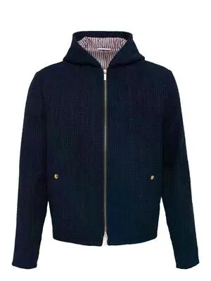 Thom Browne Hooded Zip-front Jacket - Blue