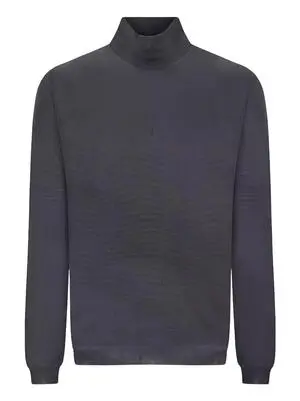 GOES BOTANICAL Ribbed Roll Neck Sweater - Grey