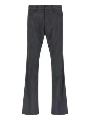 Balenciaga Pinstriped Pleat Trousers - Grey