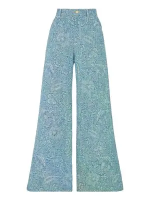 TEMPERLEY LONDON Floral-patterned Jeans - Blue