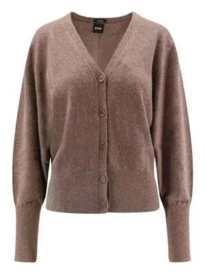 BOSS Buttoned V-neck Cardigan - Brown