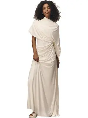 DEME BY GABRIELLA Luciana Caped Maxi Dress - Ivory