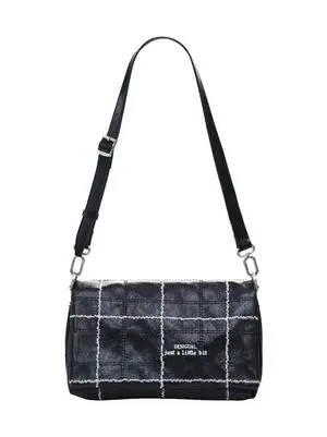 Desigual Topstitched Faux Leather Crossbody Bag - Black