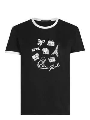 Karl Lagerfeld Graphic-print T-shirt - Black