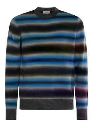 PIACENZA CASHMERE 1733 Ombré Striped Sweater - Blue