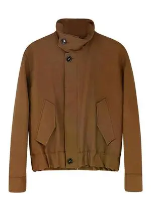 Ami Flap-pocket Bomber Jacket - Brown