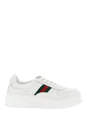 Gucci Web-detail Logo Sneakers - White