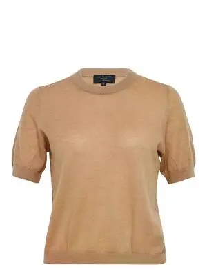Rag & Bone Adeline Puff-sleeve T-shirt - Neutrals