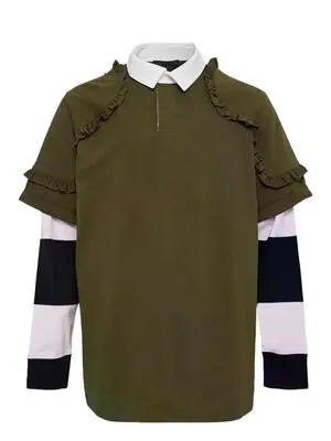 Simone Rocha Ruffled Polo Shirt - Green