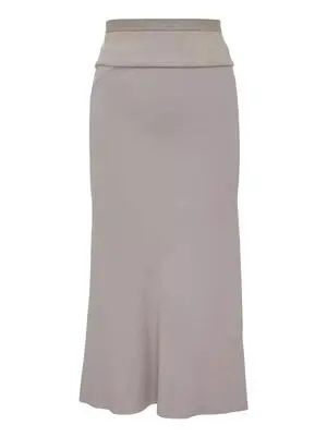 Rick Owens Calf Bias Midi Skirt - Grey