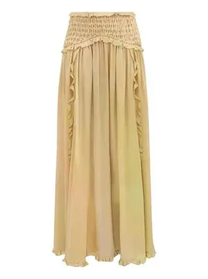 Zimmermann Hypnotic Ruffled Maxi Skirt - Neutrals