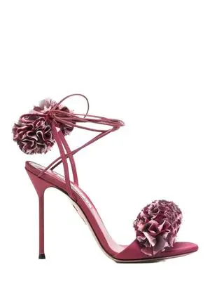 AQUAZZURA 105mm Cherry Kiss Sandals - Red