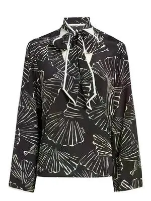 Karl Lagerfeld Graphic-print Blouse - Black