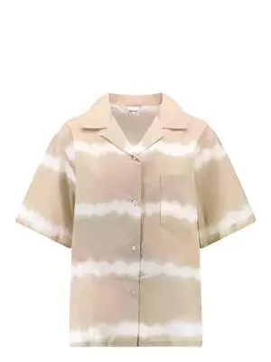 Aspesi Camp-collar Printed Shirt - Neutrals